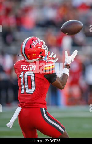 Maryland wide receiver Tai Felton (WO14) poses for a portrait at the ...