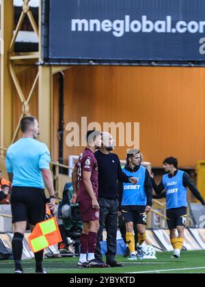 Matheus Nunes of Manchester City gives his team instructions during the ...