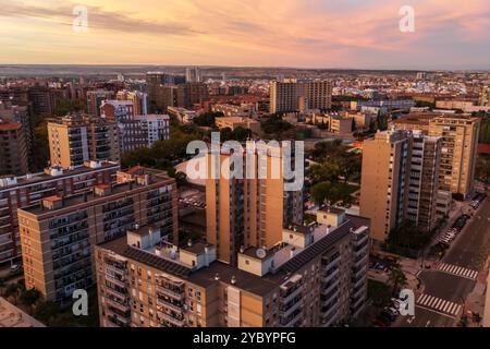 Aerial view of La Romareda neighborhood, Zaragoza Stock Photo - Alamy
