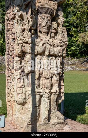 Honduras Copan Ruinas vertical Mayan ruins stone skulls temple 7 death ...