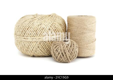 Three spools of natural twine, perfect for crafting, gardening, or ...