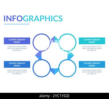 Continuous workflow infographic circles flowchart Stock Vector Image ...