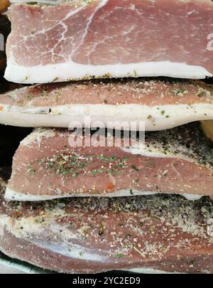 smoked meat texture as very nice food background Stock Photo - Alamy