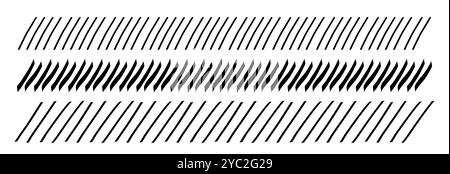 Slash line doodle border, diagonal lines. Divider strip Tilt strip ...