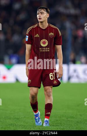 Niccolo' Pisilli of AS Roma during the Serie A Enilive match between AS ...