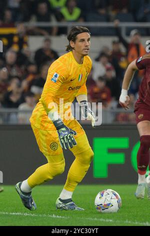 Inter Milan's goalkeeper Yann Sommer controls the ball during the ...