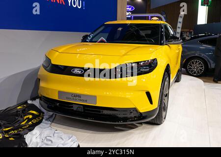 Ford Capri (2024) electric coupe crossover SUV car at the Paris Motor ...