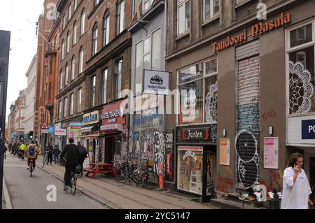 Copenhagen/ DenmarK/20 Oct. 2024/Noerrobrogade daily and business life ...