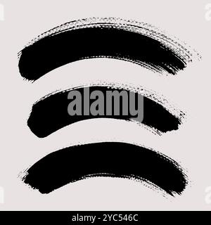 Brush stroke vector. Painted curves, arc lines Stock Vector Image & Art ...