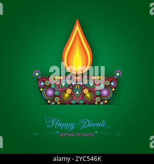 Diwali vector festival rangoli Indian frame Stock Vector Image & Art ...