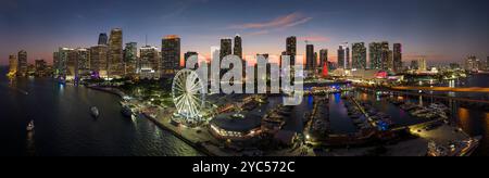 Aerial view of Skyviews Miami Observation Wheel at Bayside Marketplace ...