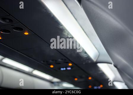 Steam in the plane from the ventilation Stock Photo - Alamy