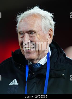 Commentator Martin Tyler before the Premier League match at the City ...