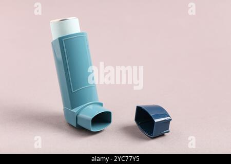 Modern inhaler on grey background Stock Photo - Alamy
