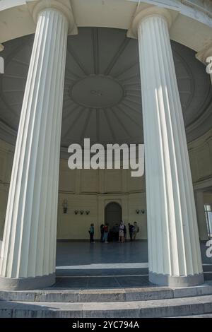 The Elise fountain (Elisenbrunnen) with its mineral springs in Aachen ...