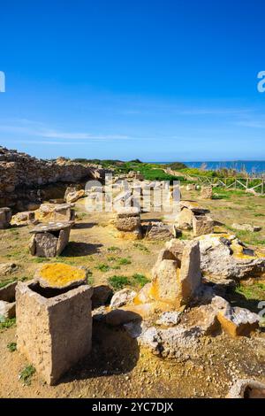 The Necropolys, Motya island, Marsala, Trapani, Sicily, Italy Stock ...