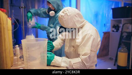 Drugs, person and hazmat with chemicals for production of illegal ...