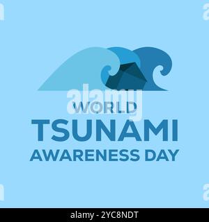 World Tsunami Awareness Day illustration Stock Vector Image & Art - Alamy