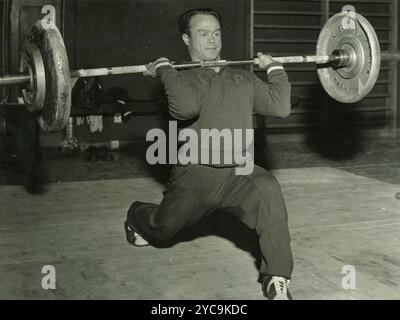 Soviet weightlifter Ulyanov, 1950s Stock Photo - Alamy
