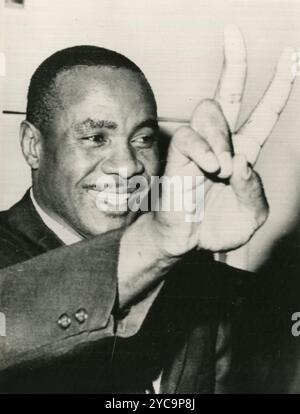 American professional boxer Sonny Liston with children, 1964 Stock ...