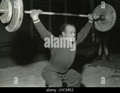 Soviet weightlifter Ulyanov, 1950s Stock Photo - Alamy