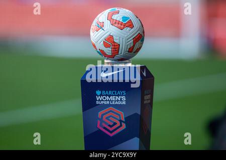 WSL match ball on a podium ahead of kick off. Nottingham Forest Women v ...