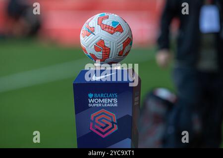 WSL match ball on a podium ahead of kick off. Nottingham Forest Women v ...
