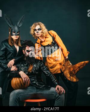 Shopping for beauty products with friends in a vibrant store Stock ...