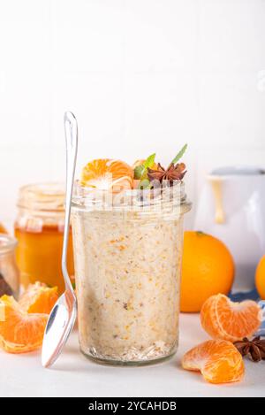 Tangerine creamsicle Overnight Oats, sweet breakfast oatmeal with ...