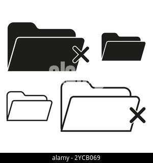 Desktop of computer with folders icon white isolated on blue background ...