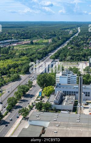 Autobahn, city highway, A100, A115, AVUS, Avus rest area, Funkturm ...