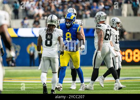 Los Angeles Rams linebacker Jared Verse during NFL football practice ...