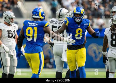 Los Angeles Rams linebacker Jared Verse isolated action during the ...