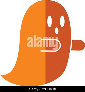 Halloween ghost floating with spooky look, Vector Stock Vector Image ...