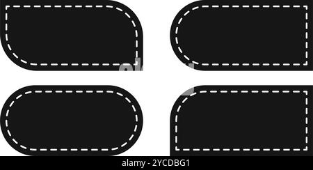 Dotted oval figure isolated on white background. Basic geometric shape ...