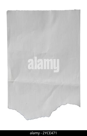Crumpled receipt paper on white background with clipping path Stock ...