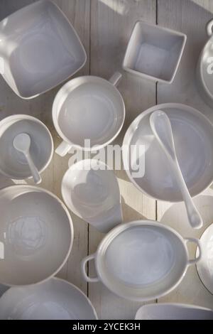 Series of small containers of various sizes for the kitchen Stock Photo ...