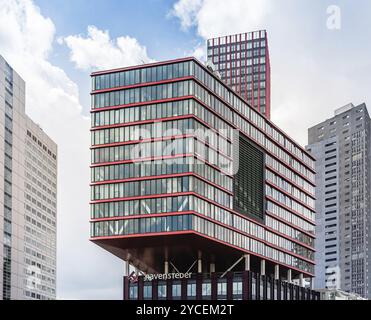 Rottedam, The Netherlands - August 6, 2016: Rotterdam cityscape and car ...
