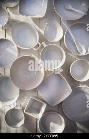 Series of small containers of various sizes for the kitchen Stock Photo ...