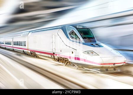 Modern Hi-Speed Passenger Train. Motion effect Stock Photo - Alamy
