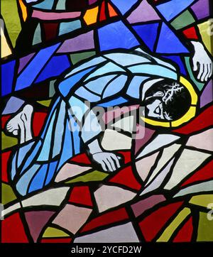 Via Dolorosa, third station, Jesus stumbles under the cross the first ...