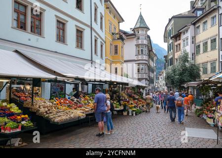 Fruit market of the Bolzano in South Tyrol - Italy Stock Photo - Alamy