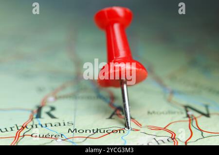 Montlucon map city map road map Stock Photo - Alamy