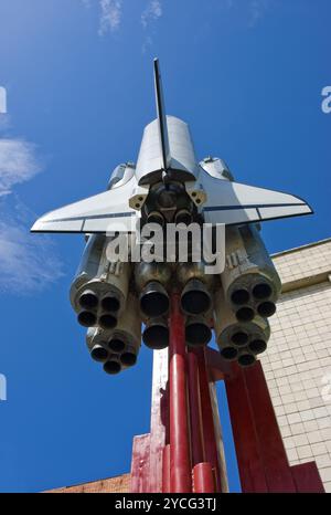 Spaceship Buran in Samara, Russia. Isolated on white background Stock Photo - Alamy
