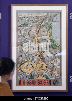 Vintage Map Poster of the London Underground. "Map of Underground ...