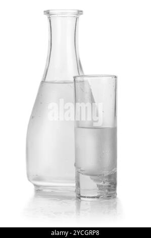 Luxury crystal shot glass of vodka and tequila on white Stock Photo - Alamy