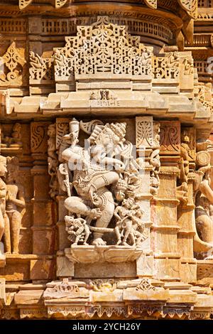 Carvings of Lord Ganesha and Lord Vishnu on Joysagar Dol, Sivasagar ...