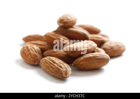 A bunch of almonds isolated on white background Stock Photo - Alamy