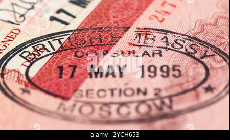 British visa stamp Stock Photo - Alamy