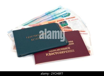 Russian Pension Certificate and money Stock Photo - Alamy